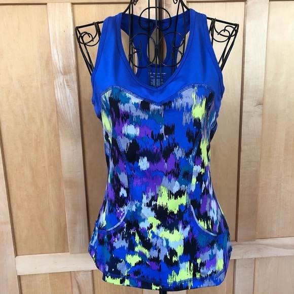 tek gear | Tops | Tek Gear Blue Racerback Keyhole Work Out Top With ...